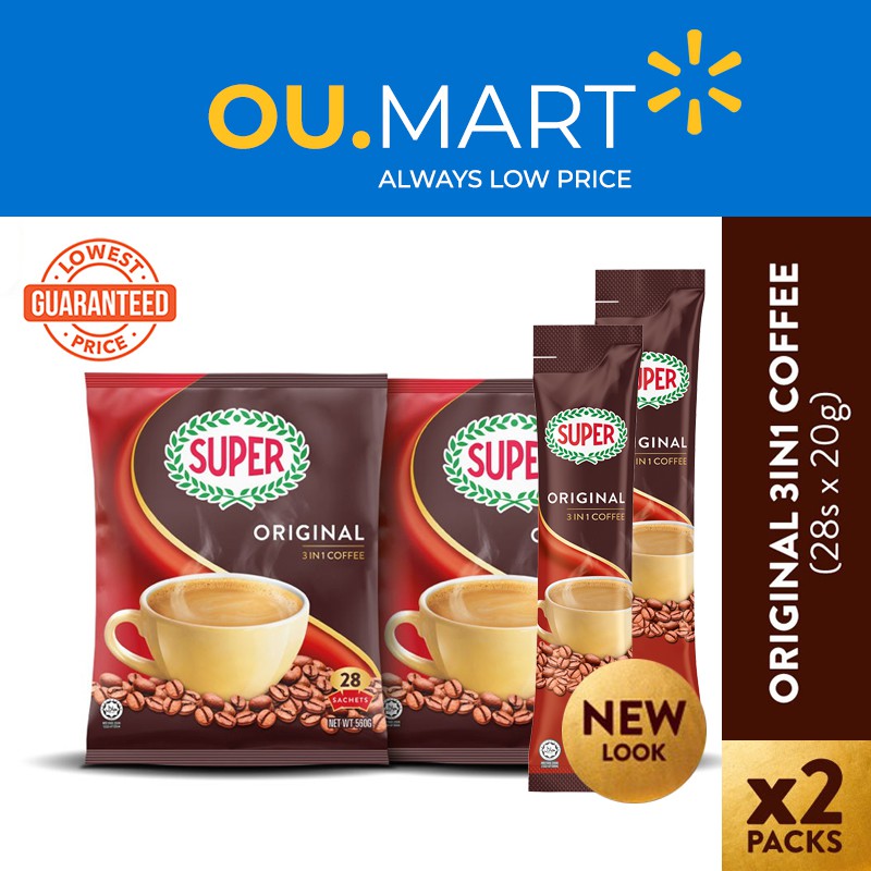 SUPER Regular Original 3 in 1 Instant Coffee (20g x 28 Sticks) | Shopee ...