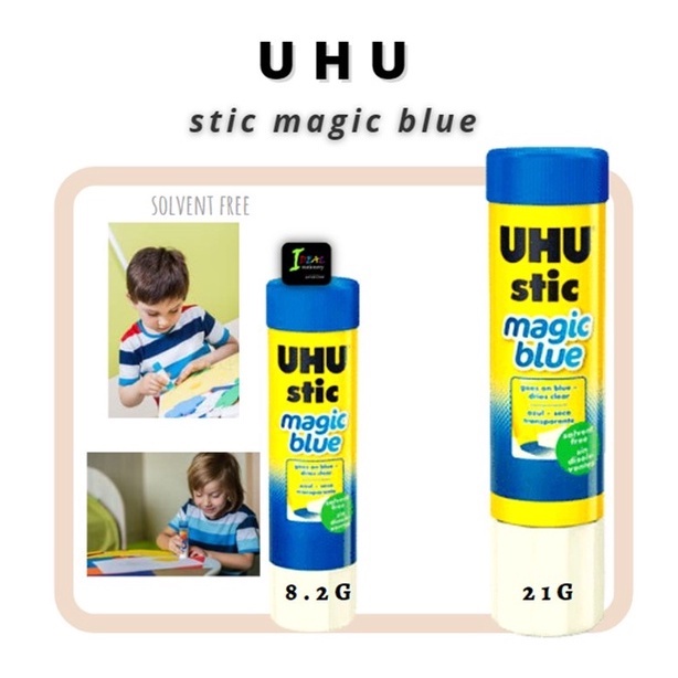 UHU Stic Magic Blue Glue Stick Glue Stic Gluestic 8.2g / 21g | Shopee ...