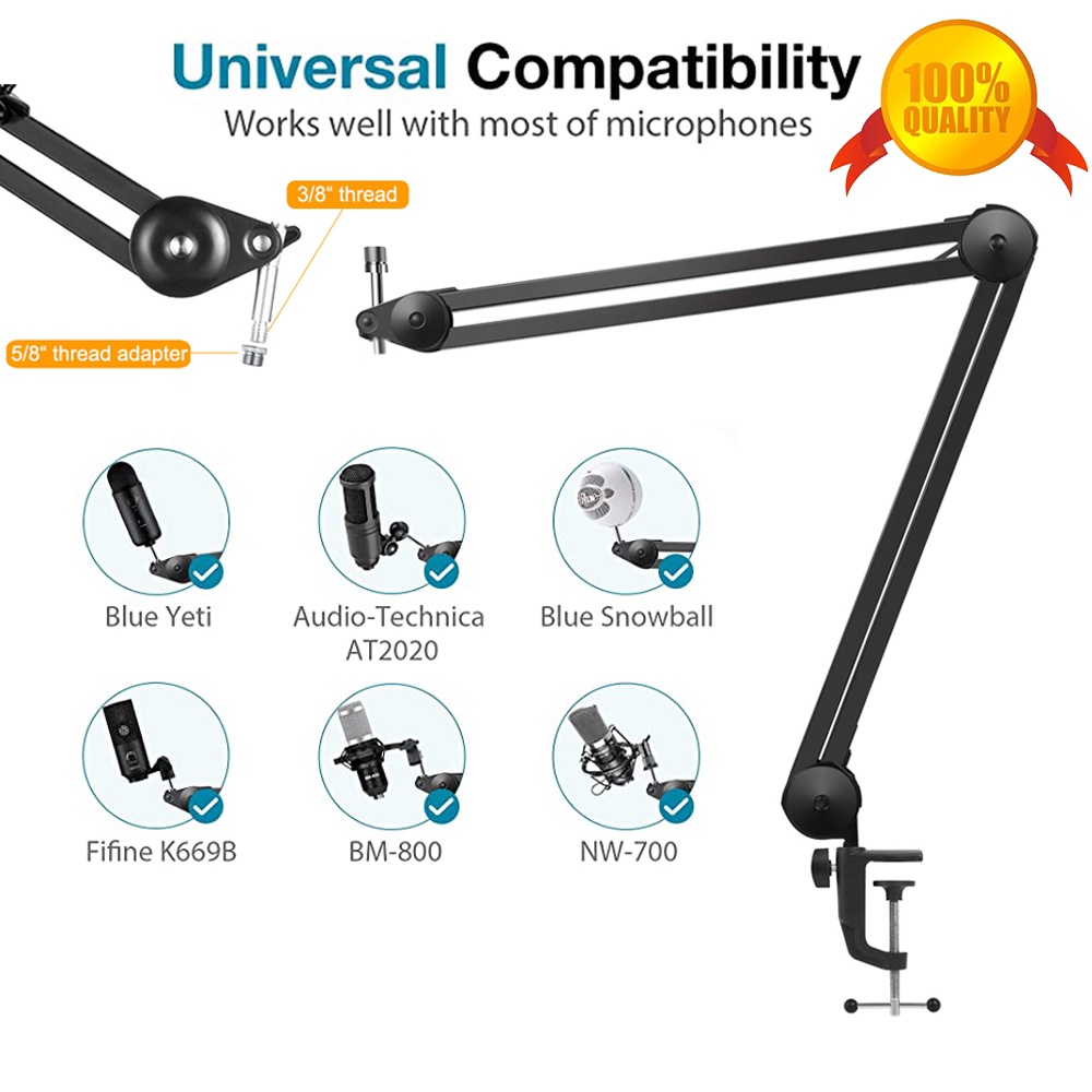 Upgraded Mic Stand Compatible with Blue Yeti Snowball Blue Yeti Nano ...