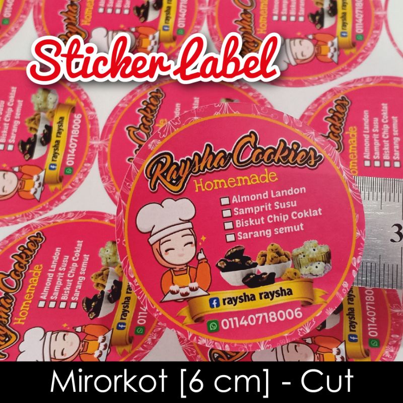 Sticker Label - 6 cm ( Bulat / Petak) | Shopee Malaysia