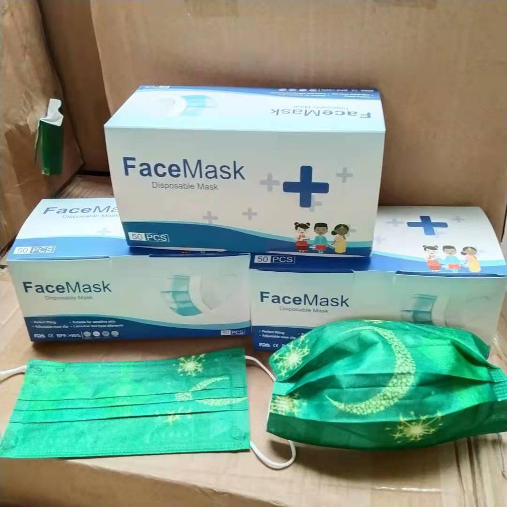 Ready Stock Limited Edition Face Mask Hari Raya Disposable 3-Ply ...