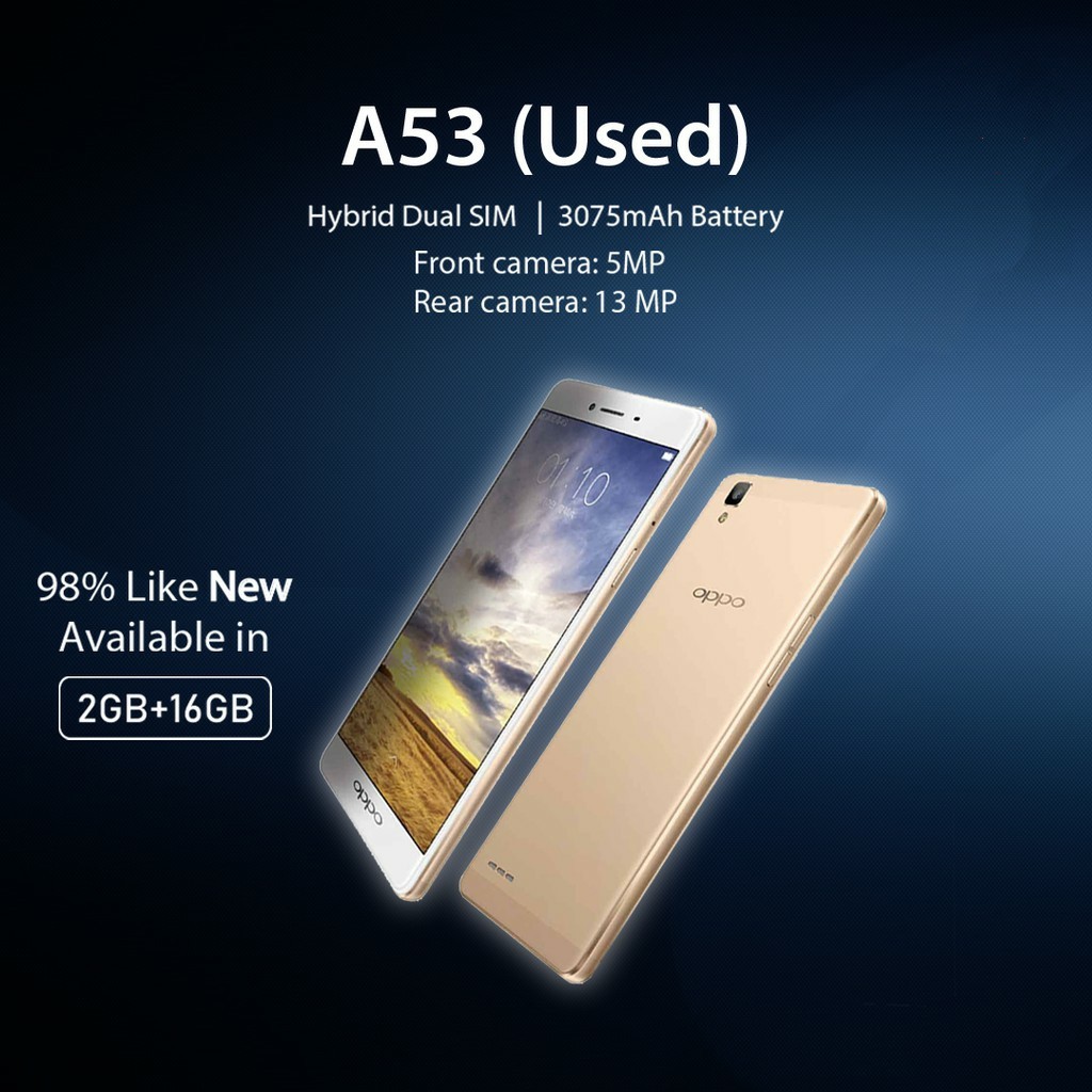 OPPO A53M 5.5 INCH 2GB RAM 16GB ROM 4G LTE USED- FULL SET BOX | Shopee ...