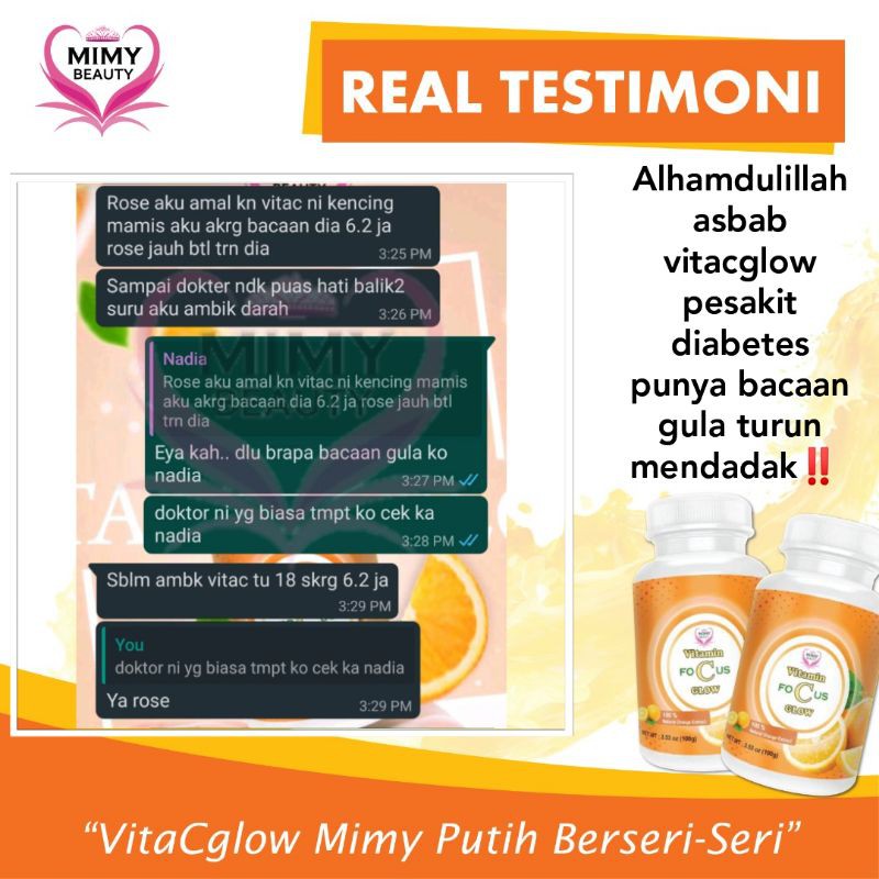 VitaC GLOW Original HQ Mimy Beauty (100gm/1000mg) | Shopee Malaysia