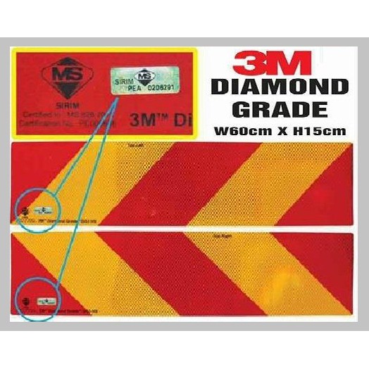 3M Diamond Grade DG3 Conspicuity Marking Lorry Reflective Sticker ...