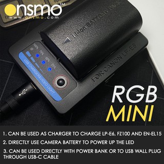 (NEW) Onsmo RGB MINI 2 in 1 LED and Charger for Tik Tok, Videographer ...