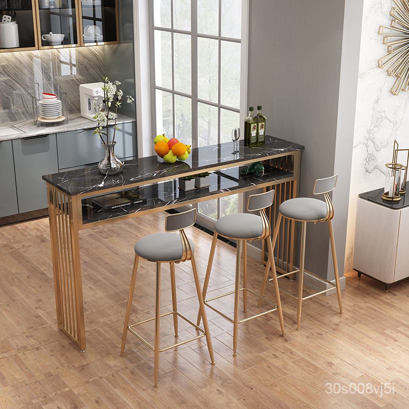 European-style partition bar table home living room balcony against the ...