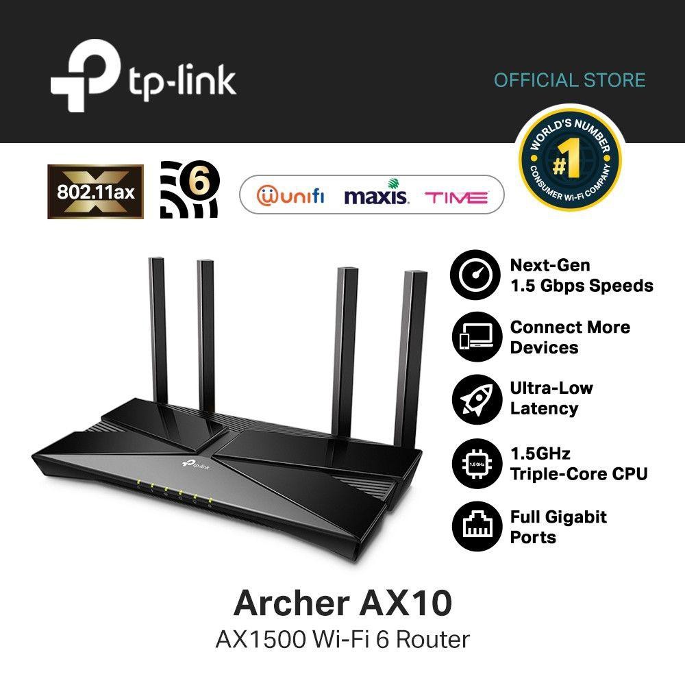 TP-Link Wifi 6 Router Archer AX10 AX1500 UNIFI / MAXIS / TIME ...