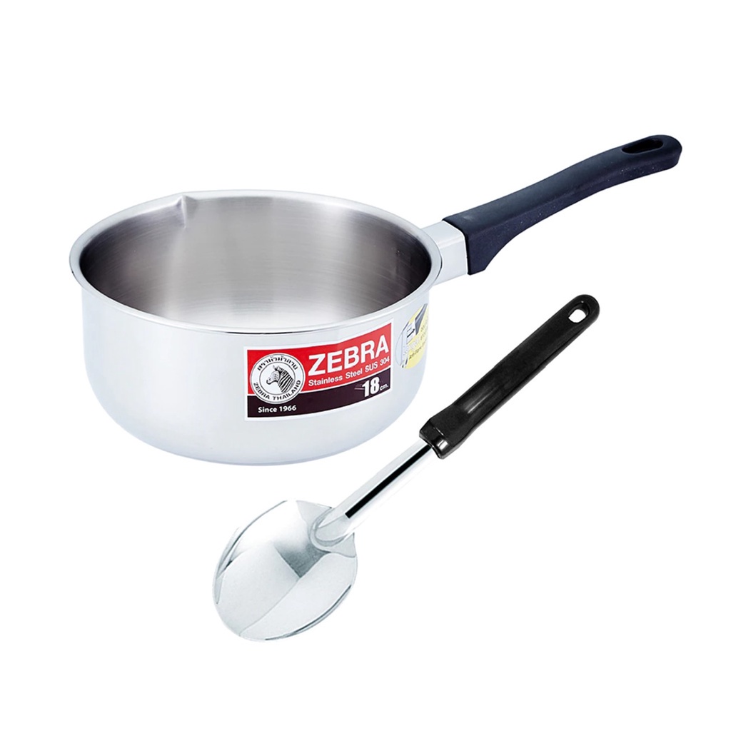 Zebra Japanese Style Sauce Pan W/Ladle (18cm) | Shopee Malaysia