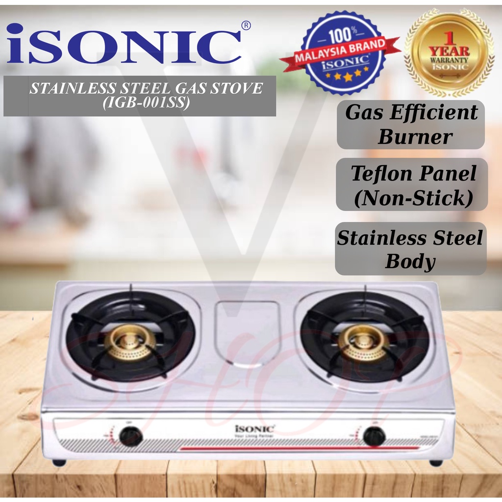 ISONIC STAINLESS STEEL GAS COOKER IGB-001 // KHIND GAS COOKER GC1090 ...