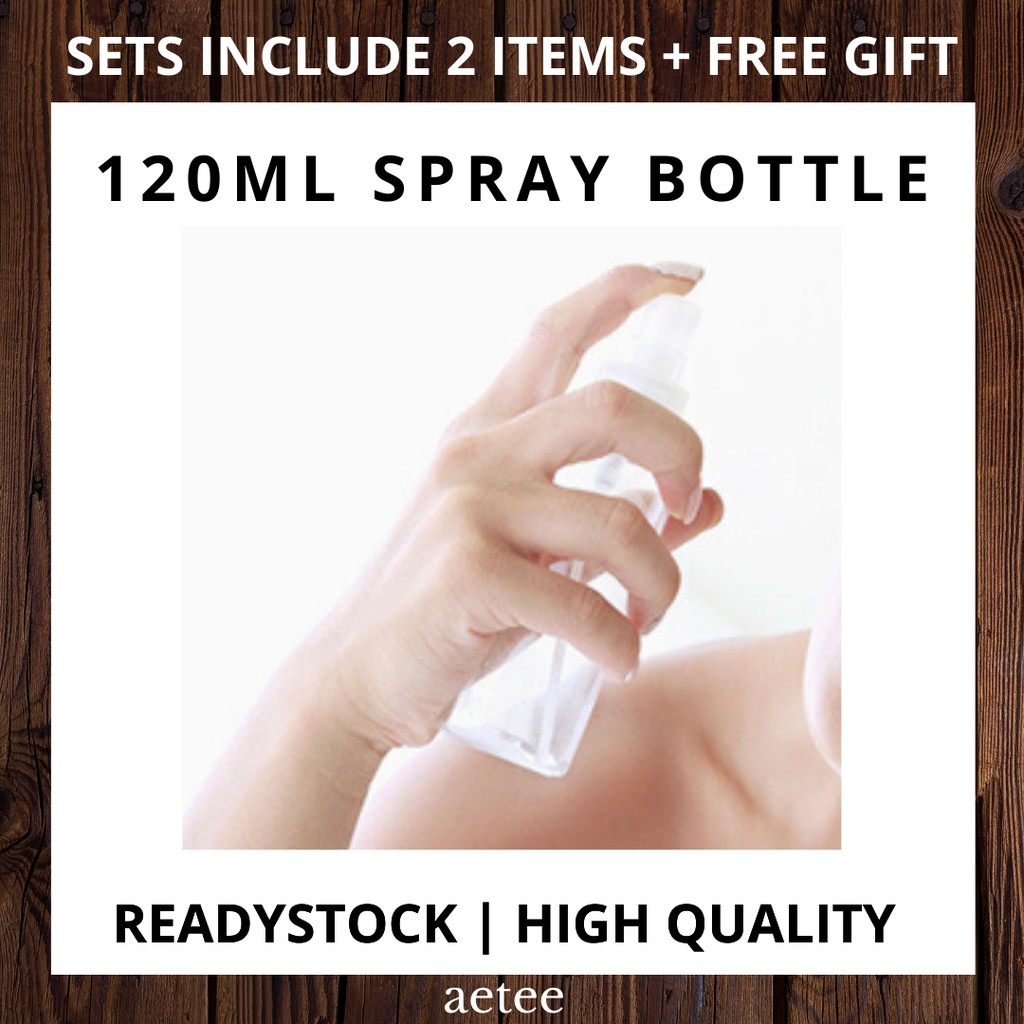 120ml Spray Bottle Sets of 2 with FREE GIFTS | Fine Mist Spray Bottle [aetee] 120ml spray bottle ...