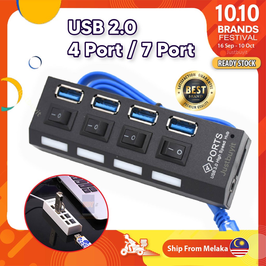 Mini USB HUB 2.0 /3.0 Ports Portable Micro USB Splitter For PC ...