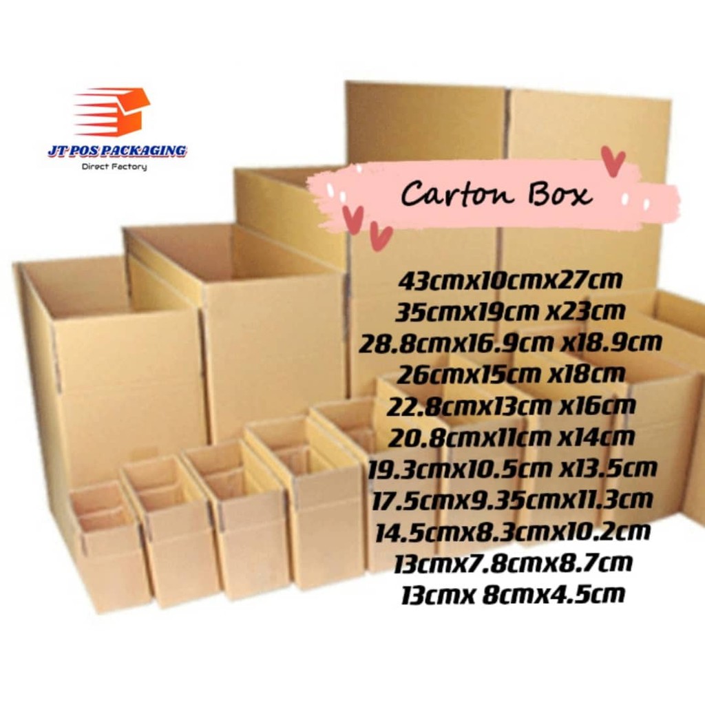 (CLEAR STOCK) Packaging Box Carton Box Packing Box Paper Boxes Kotak ...