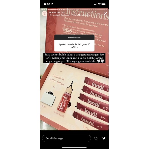 INAI NUNHA NEELOFA INAI KUKU 100% ASLI KLANG | Shopee Malaysia