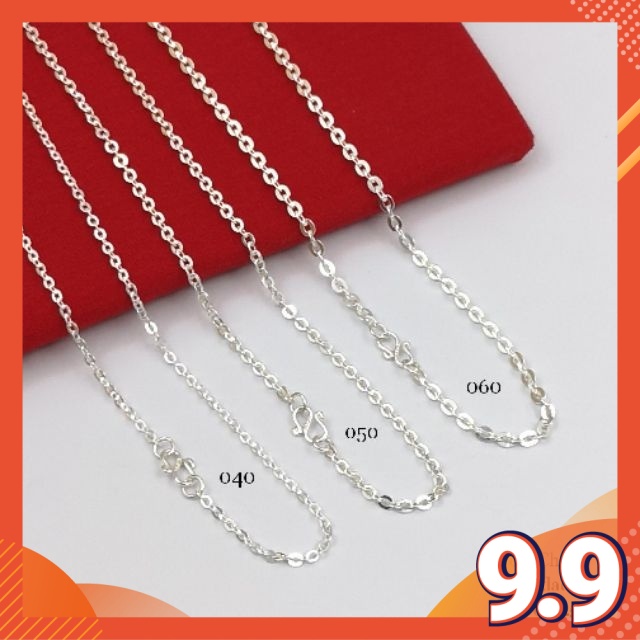 Factory Direct #N111 Silver 925 Simple Plain Polo Chain Necklace ...