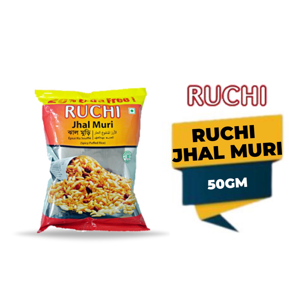 (ORIGINAL) RUCHI JHAL MURI/ SPICY PUFFED RICE MIX 50 GM | Shopee Malaysia