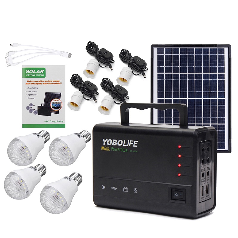 JDEX Yobolife Solar lighting system Portable Panels Charging Generator ...