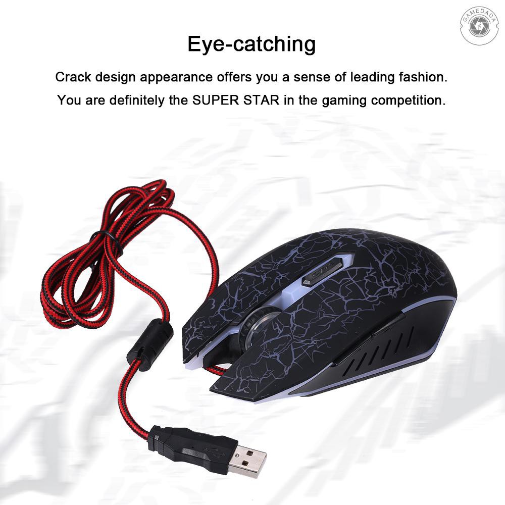 G&m gaming mouse wired rgb ergonomic game mouse usb computer mice pc ...