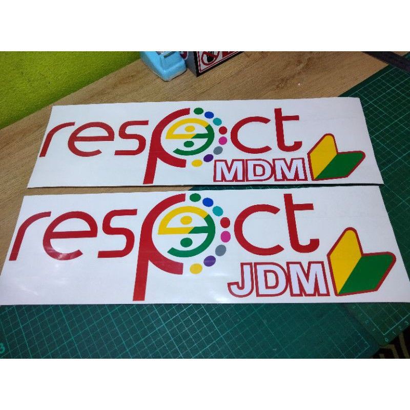 sticker respect jdm/mdm untuk winscreen tanpa background | Shopee Malaysia