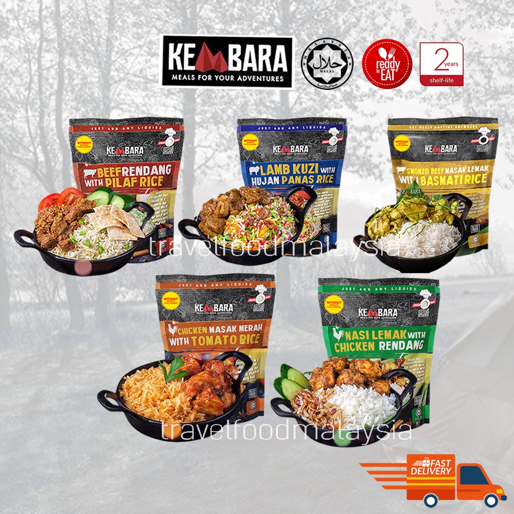 Kembara Meal ready to eat food halal Rendang Beef Kuzi Kambing Ayam Nasi Lemak Kembara Meals ...