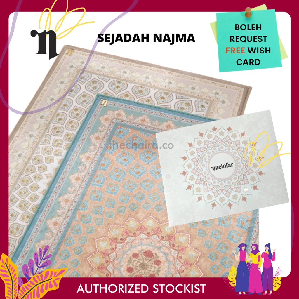 {Naelofar} Sejadah Najma dan Sumaya Naelofar Hadiah Hantaran Anti-Slip ...