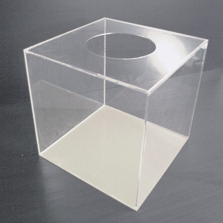 Acrylic Lucky Draw Box With 6in Round Hole 12 x 12 x 12 inch, 3.0mm ...