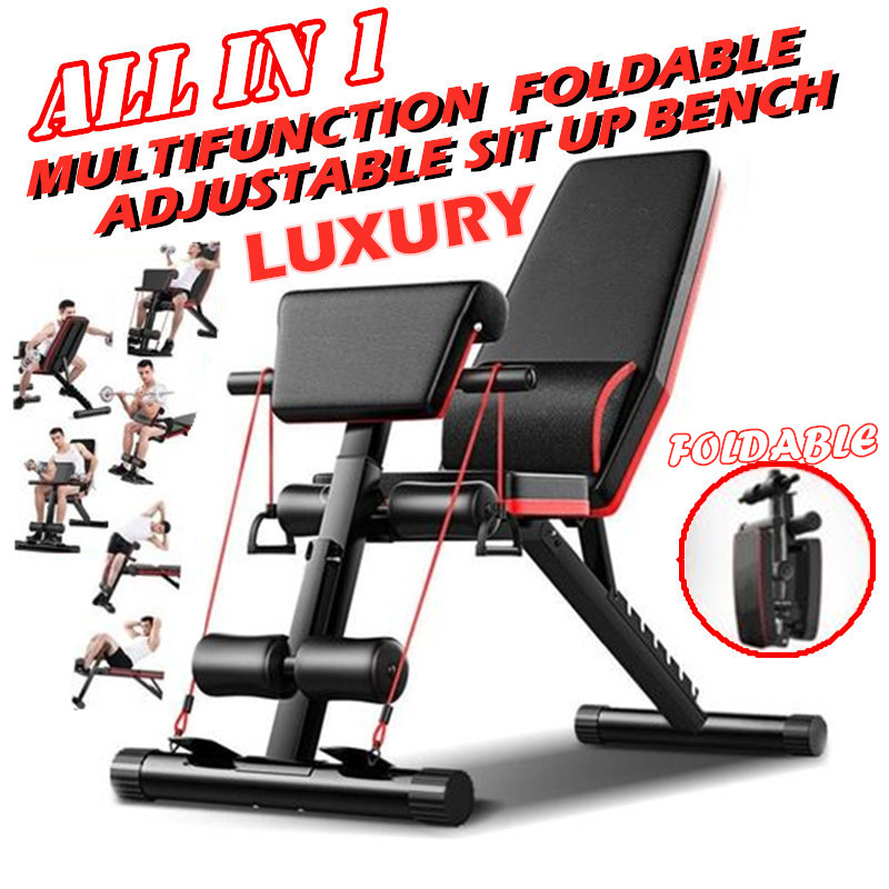 All in 1 Adjustable Workout Gym Weight Bench Foldable Sit up Dumbbell ...