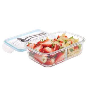 2&3 Compartment Glass Lunch Box / Bekas Makanan Kaca 2&3 Kompartment ...