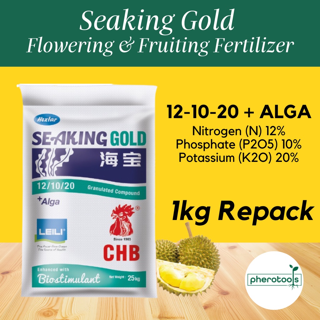 Pherotools LEILI 1kg SeaKing Gold Fertilizer(Baja12/10/20+Sulfur)Baja ...