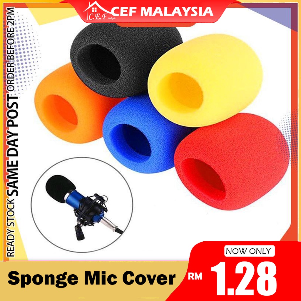 Microphone Cover Mic Sponge Foam Anti Noise Voice Wind Sound ...