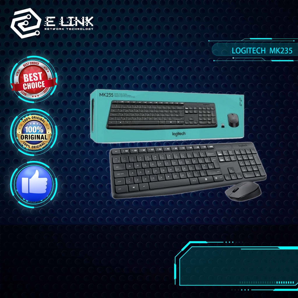 Logitech Mk235 Wireless Keyboard And Mouse Combo Shopee Malaysia