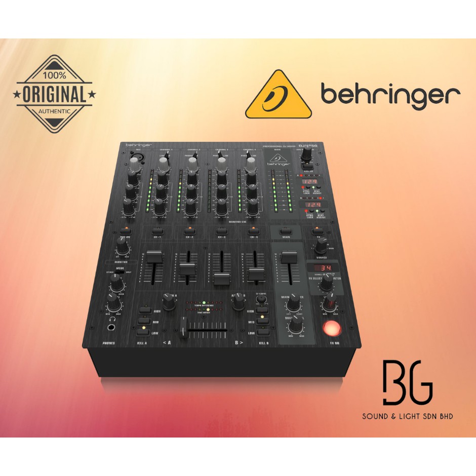 Behringer Pro Mixer DJX750 4-channel DJ Mixer (DJX-750 / DJX 750) | Shopee Malaysia