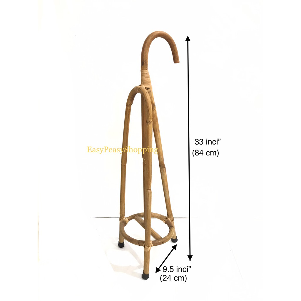Tongkat Rotan /Walking Stick /Rattan /Tongkat Tiga Kaki(READY STOCK ...