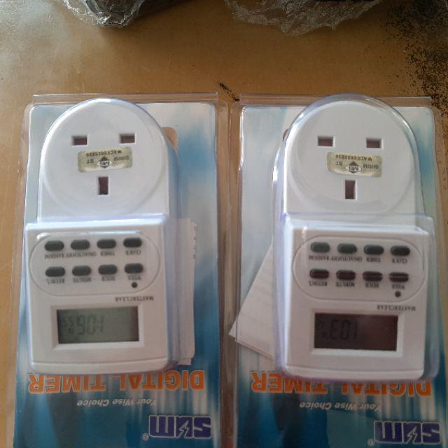 Sum 24hrs 13a 3 Pin Analogue Programmable Timer 0024 Digital Plug In Timer 0026 With Sirim
