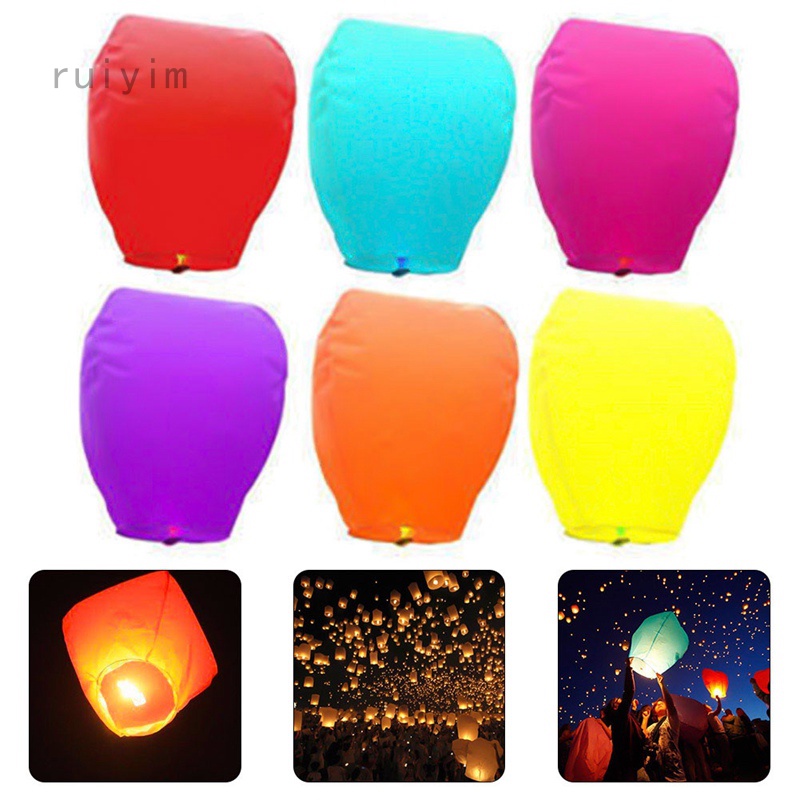 Paper Chinese Flying Sky Kongming Lights Floating Wishing Lantern ...