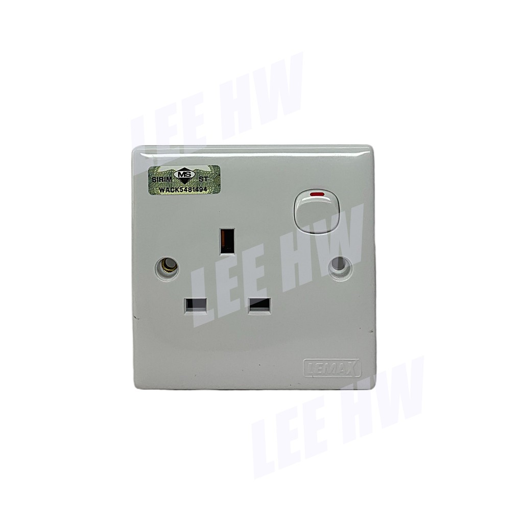 Lemax 13a switch socket 13a single switch socket sirim. 1gang 13a switch socket. | BeeCost