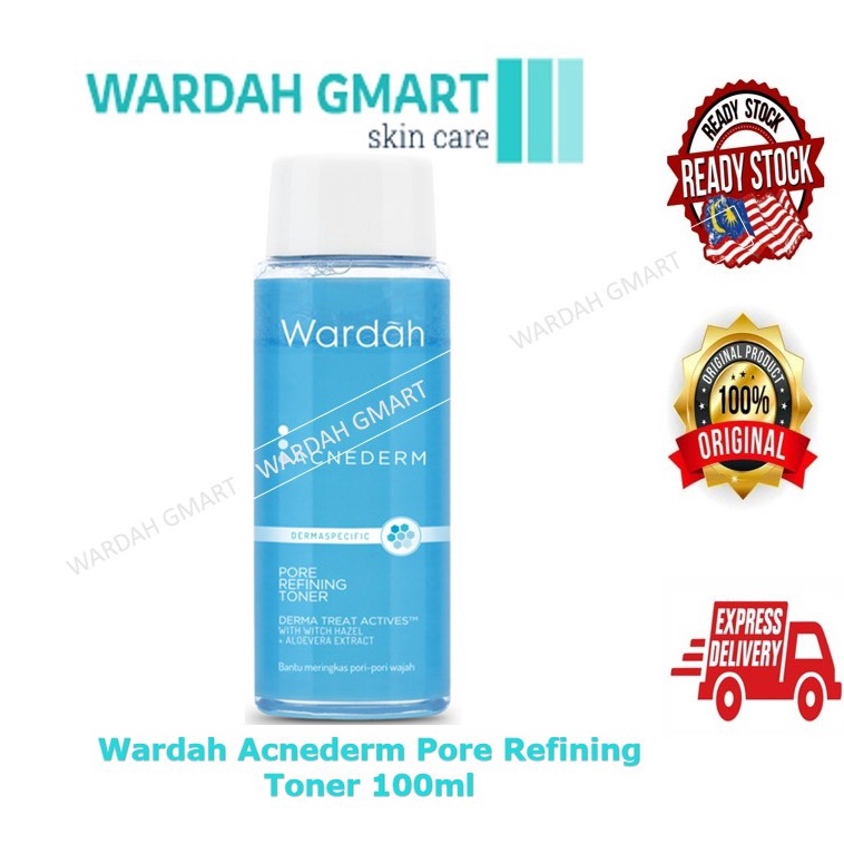 Wardah Acnederm Pore Refining Toner - Acne Prone Skin (100ml) | Shopee ...