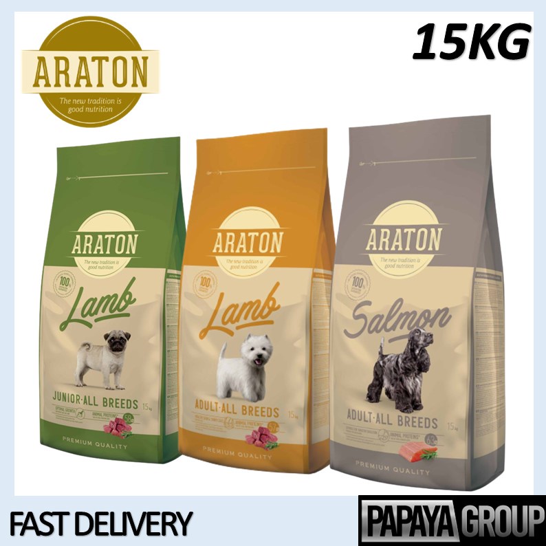 ARATON Premium Quality All Breeds Dog Dry Food 15KG ( Junior Lamb ...