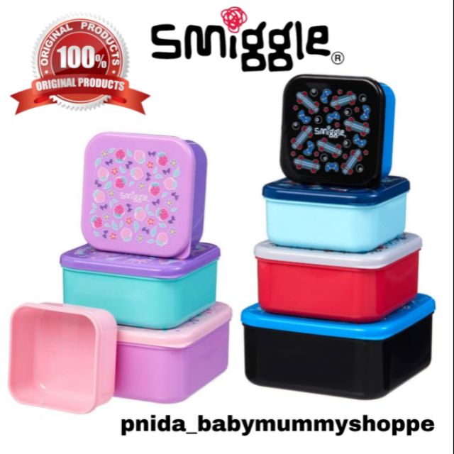 ORIGINAL SMIGGLE NESTED 4 IN 1 LUNCH BOX SET BENTO | Shopee Malaysia