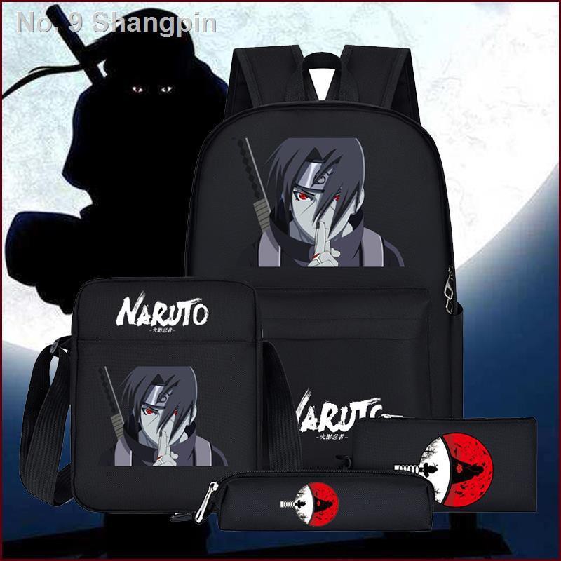 Student leisure animation Naruto Backpack Naruto school bag Uchiha ...