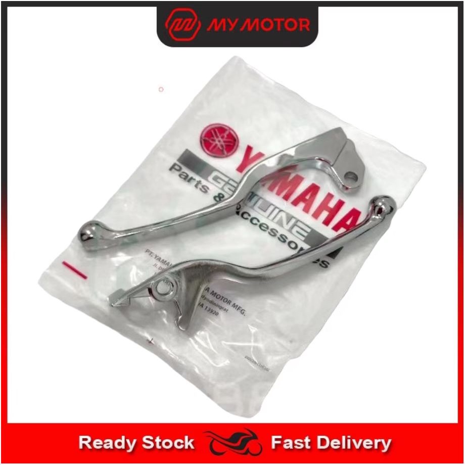 YAMAHA INDON Y15 LC5S HAND BRAKE CLUTCH LEVER SET L/R LC135 5S 55C Y15ZR Y16 CHROME LEVER BATANG ...