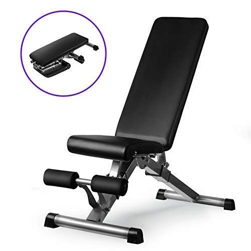 Adjustable Foldable Weight Bench, Multiuse Exercise Incline Decline ...