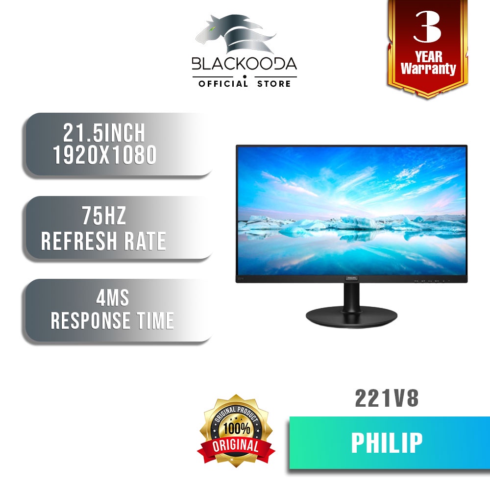 Philips 221V8 / 241V8 / 241V8L / 271V8 Full HD 75Hz Adaptive Sync LED Monitor | Shopee Malaysia