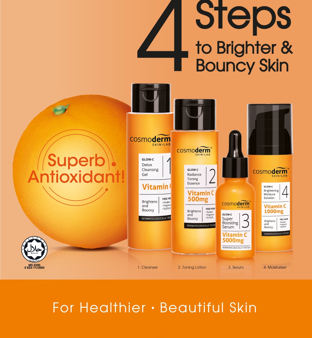 Cosmoderm Glow-C Brightening Moisture Solution 50ml (Vitamin C ...