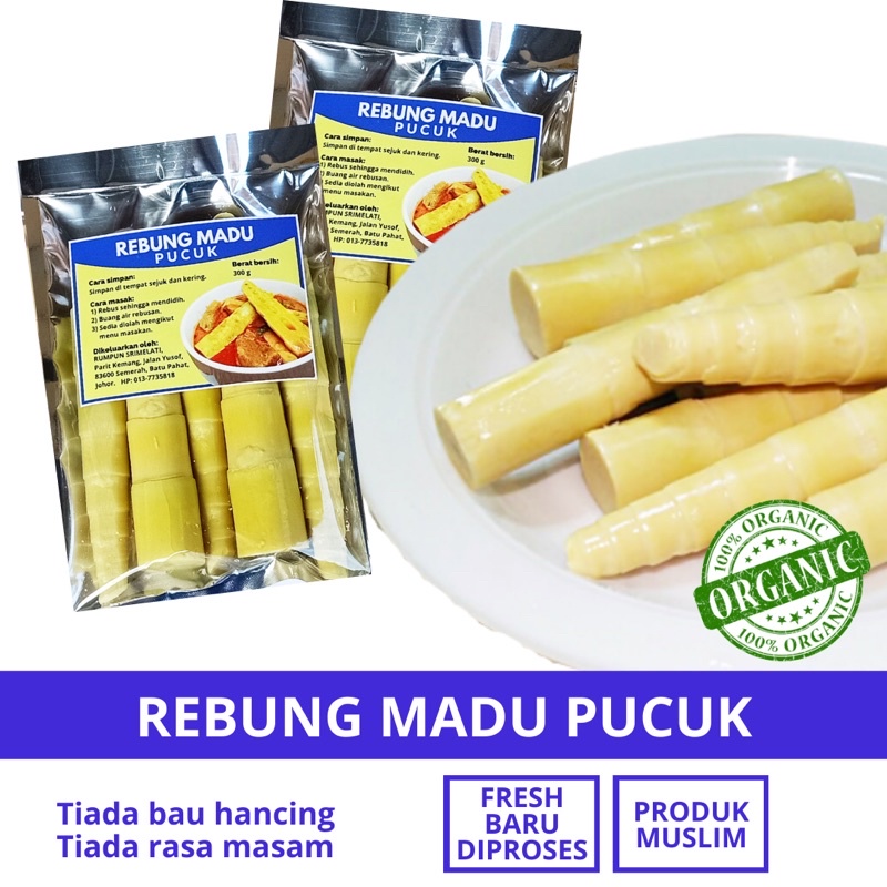 REBUNG MADU (PUCUK) Boiled Bamboo Shoot 竹笋 - FRESH & TANPA JERUK [ 300g ...