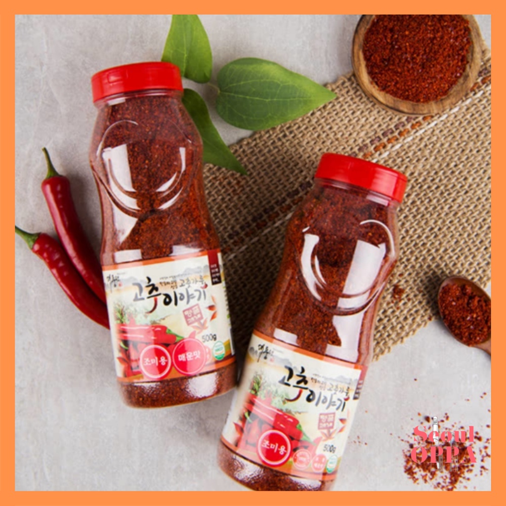 Korean Chilli Powder 500g PET Gochugaru Chili Flakes Spices Organic Hot ...