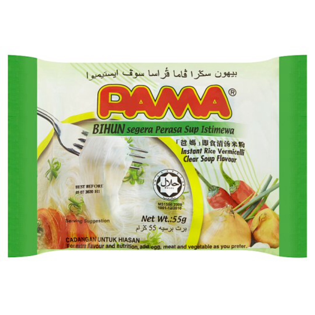 30Pack x55g Pama Bihun Segera - Pama Instant Rice Vermicelli Clear Soup ...