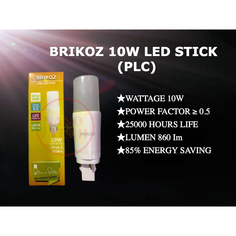 BRIKOZ 10W LED LIGHT STICK BULB (PLC Head) | Shopee Malaysia
