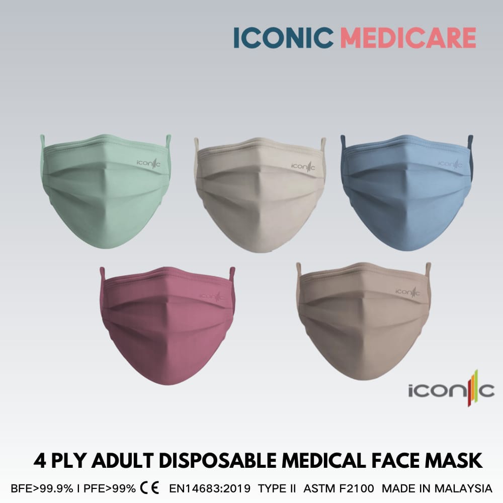 ICONIC MEDICARE 4PLY ADULT FACE MASK STARRY NIGHT mix 50'S | Shopee ...