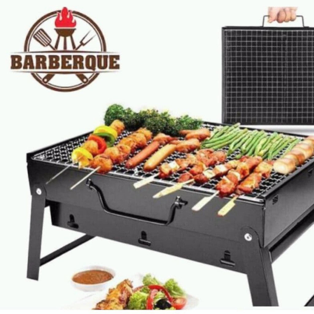 [Ready Stock] BBQ Compact Grill Folding Charcoal For Barbecue Camping ...