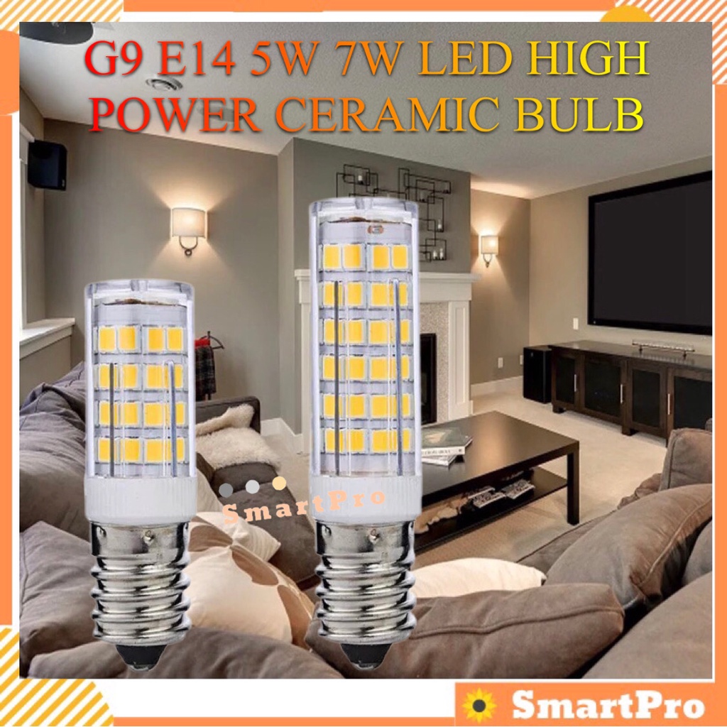 Ceramic LED Bulb Lamp Light Corn Bulb Light G9 E14 AC 220V 5W 7W High ...